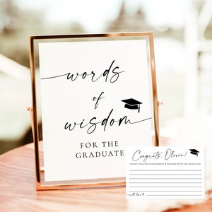 Graduation Party Sign Bundle, Modern Minimalist Graduation Table Signs ...