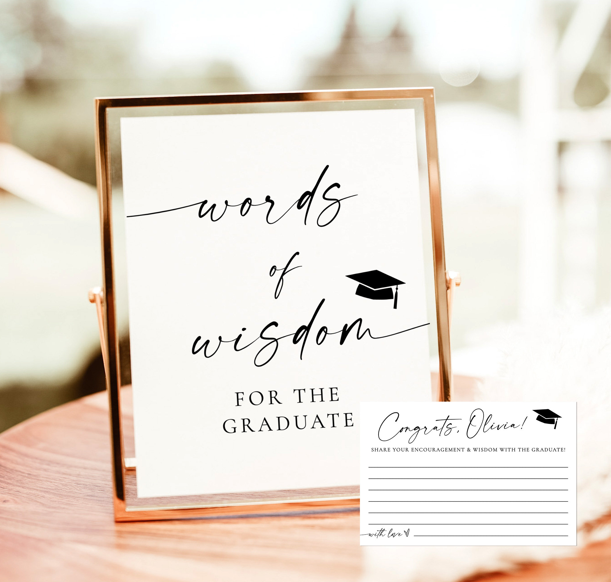 Graduation Party Sign Bundle, Modern Minimalist Table Signs, Welcome ...