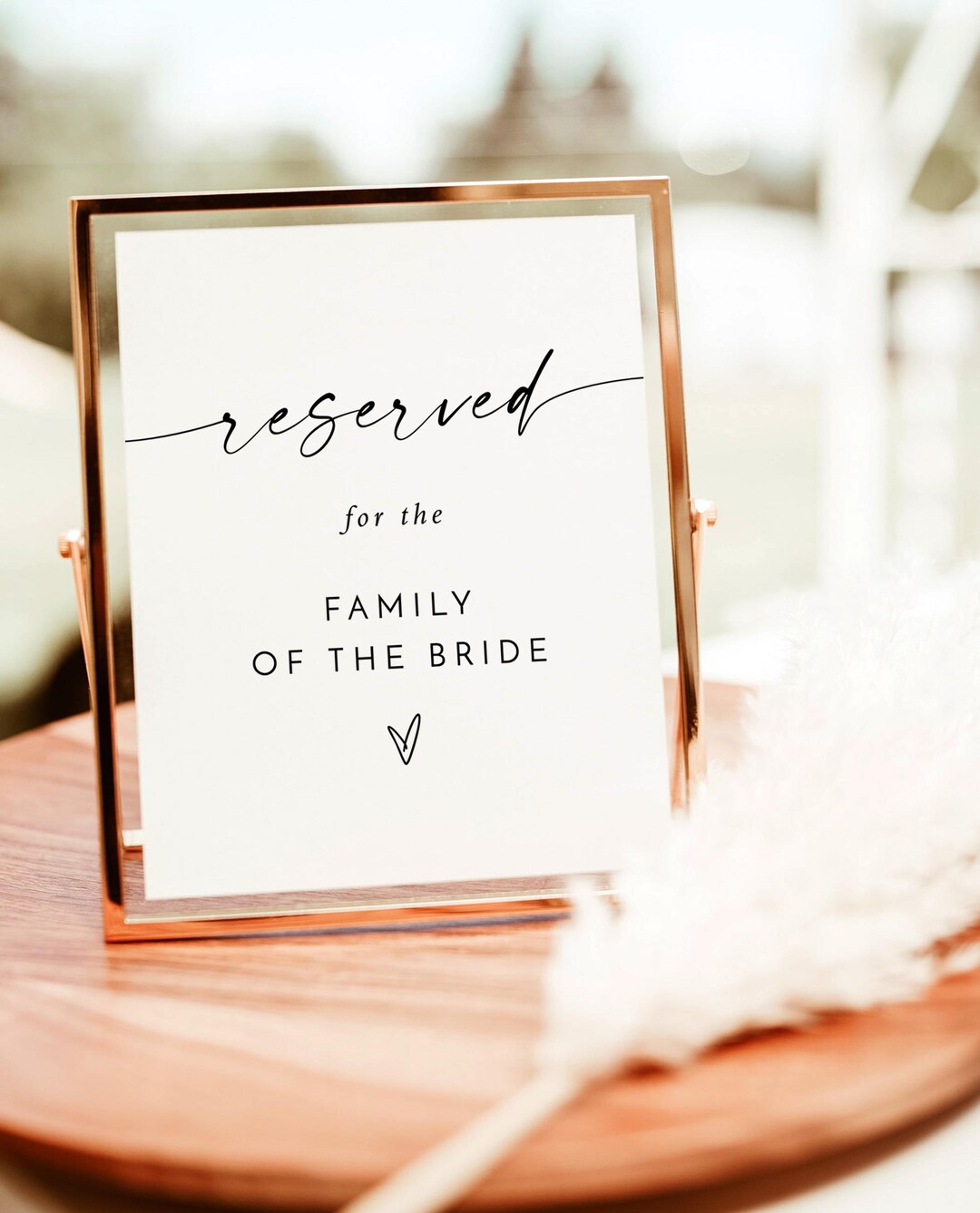 PRINTED + SHIPPED | Reserved for Family Wedding Sign | Modern ...