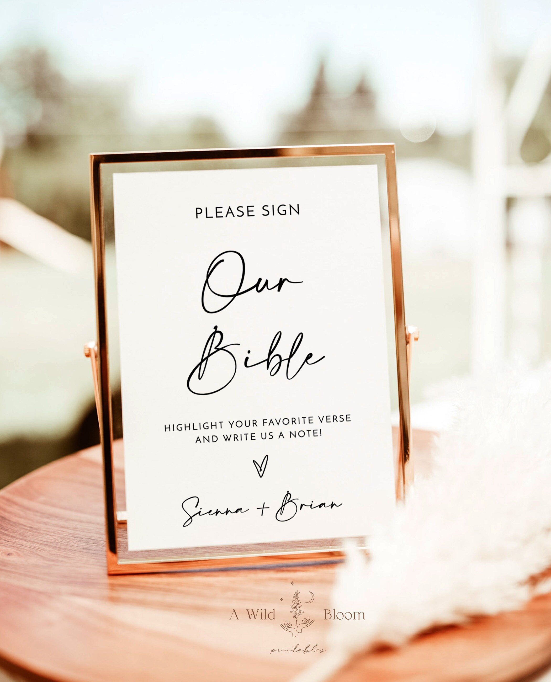 Christian Wedding Bible Verse Sign Printable Editable Wedding Bible ... Christian Wedding Bible Verse Sign Printable Editable Wedding Bible ...
