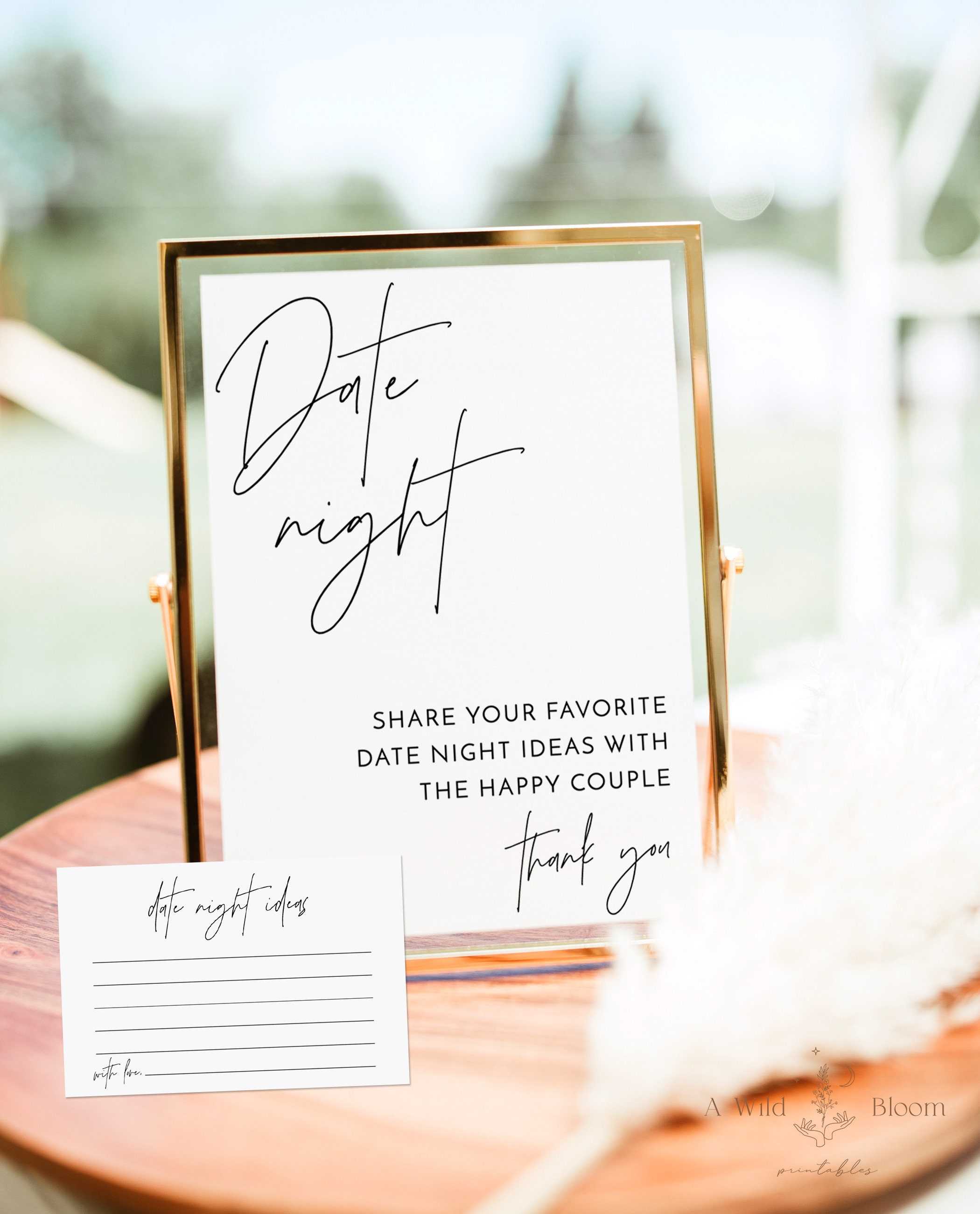 Minimalist Date Night Ideas Sign Modern Date Night Ideas - Etsy