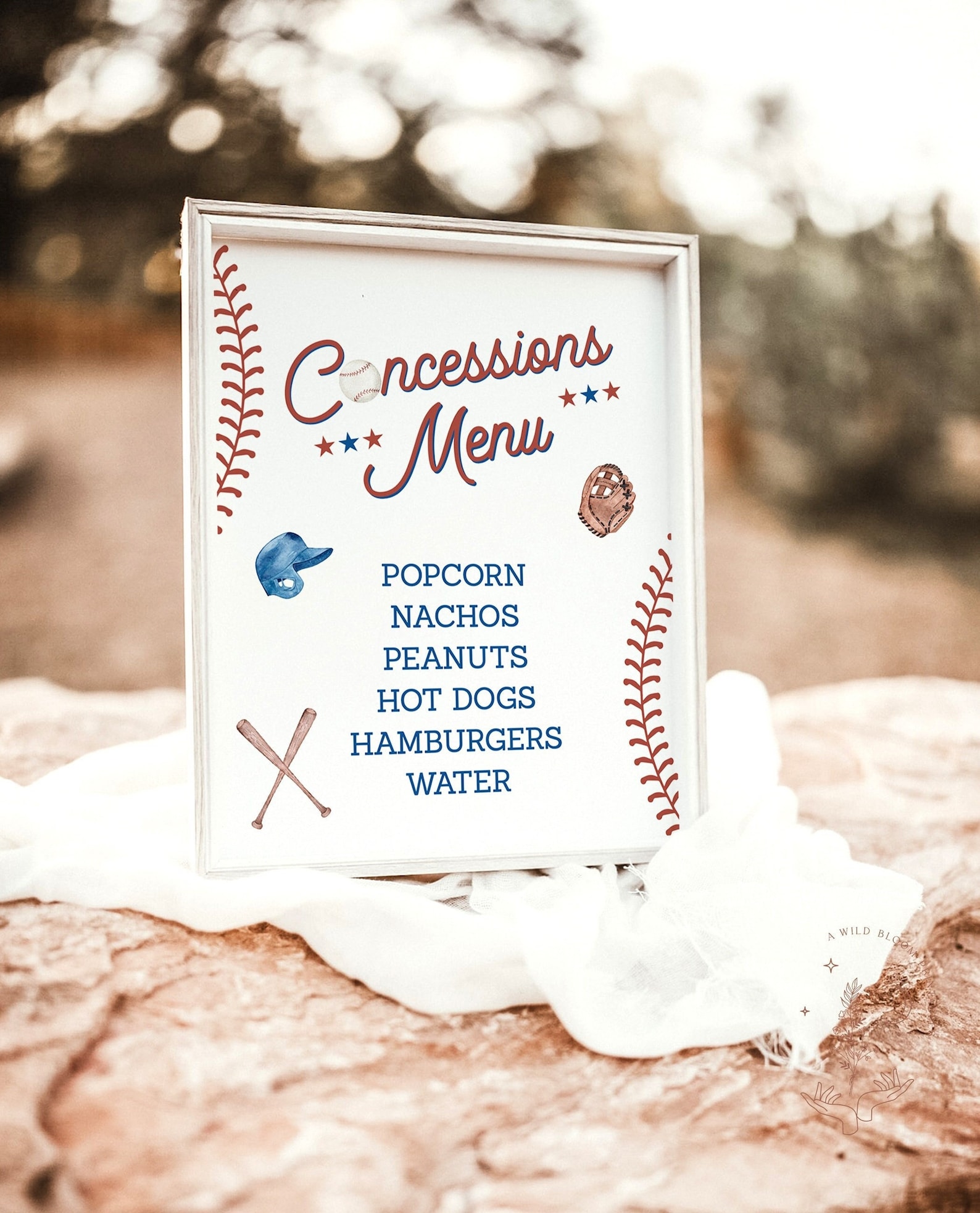 Baseball Baby Shower Sign, Concession Stand Menu, Birthday Party ...