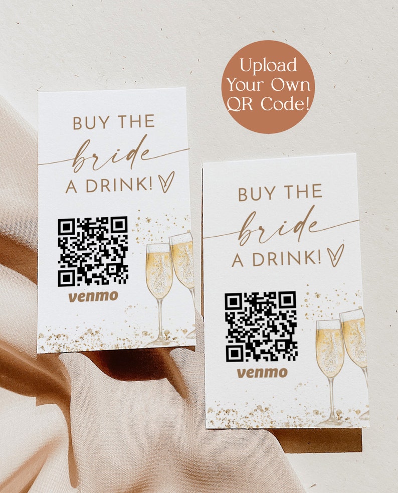 Buy the Bride A Drink Bachelorette Venmo Card QR Code - Etsy