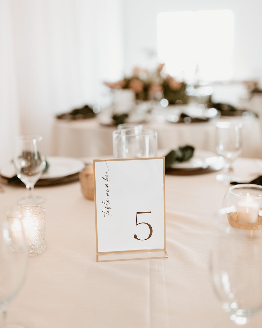 Wedding Table Numbers Template, Minimalist Wedding Table Numbers ...