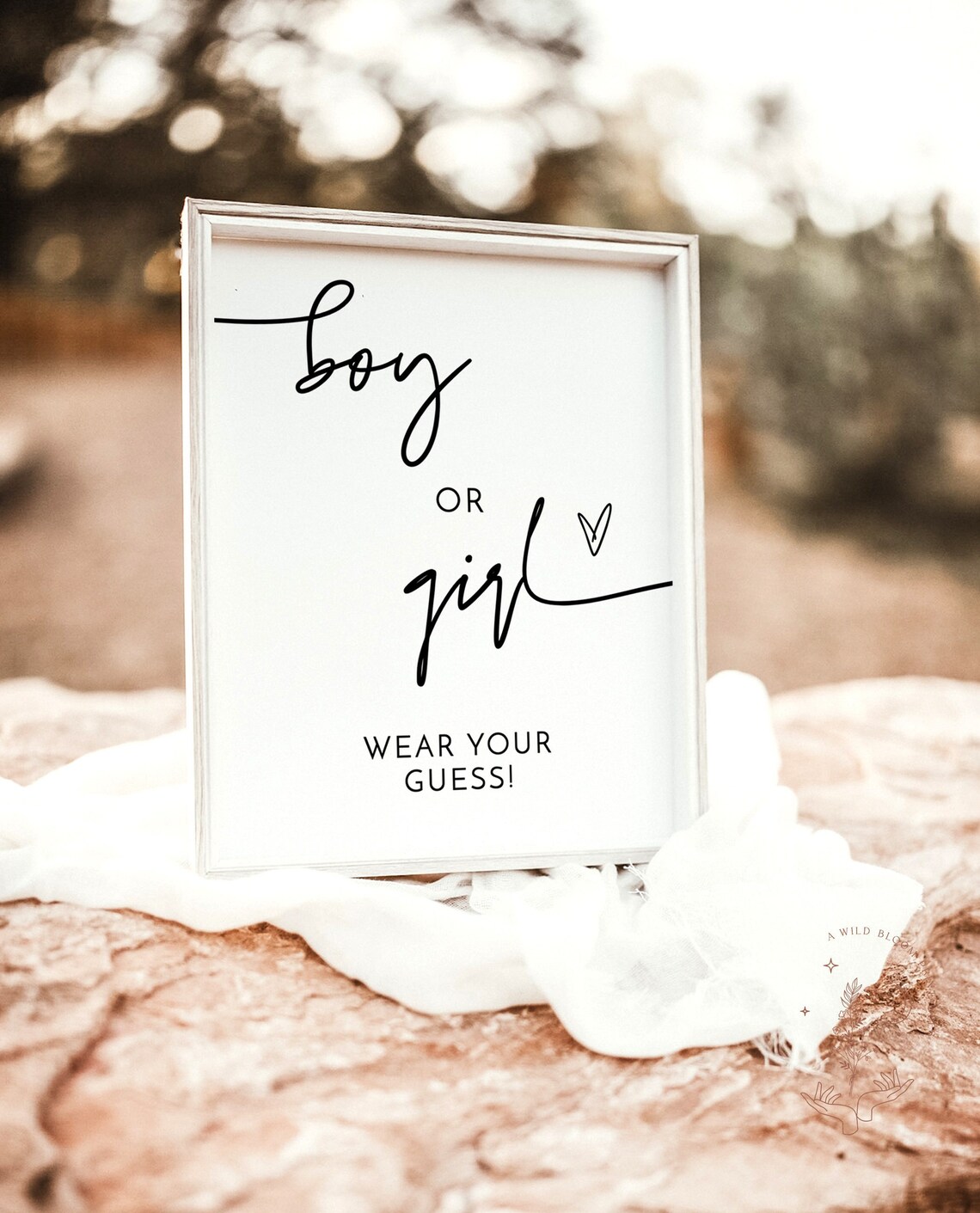 He or She What Will Baby Be Sign, Wear Your Guess Game, Gender Board ...