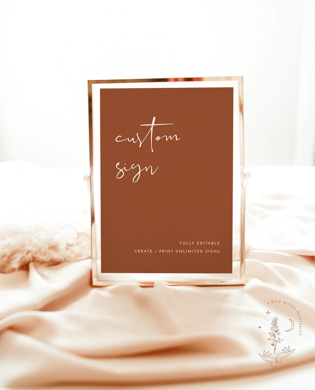 Burnt Orange Custom Sign Template, Terracotta Wedding Custom Sign, Rust ...