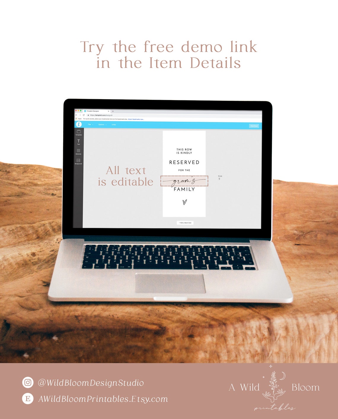 Reserved Chair Tags Minimalist Reserved Tag Modern Wedding - Etsy