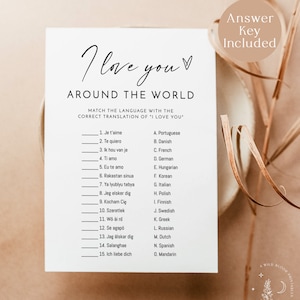 I Love You Around the World Game, I Love You Language Game, Modern ...