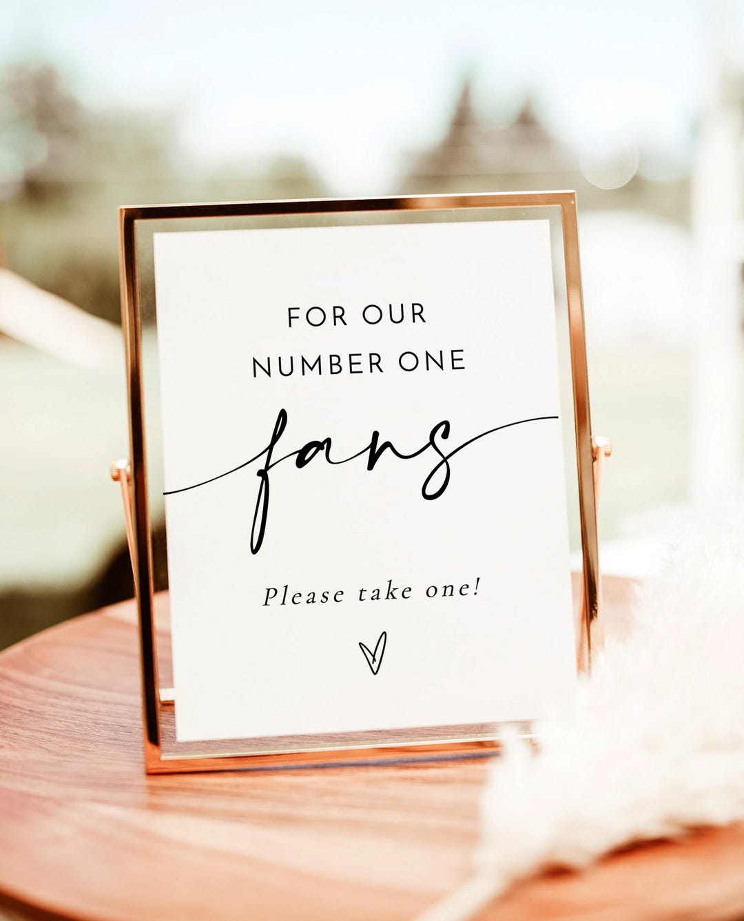 Printed + Shipped Wedding Fan Sign, for Our Number One Fans, Minimalist ...