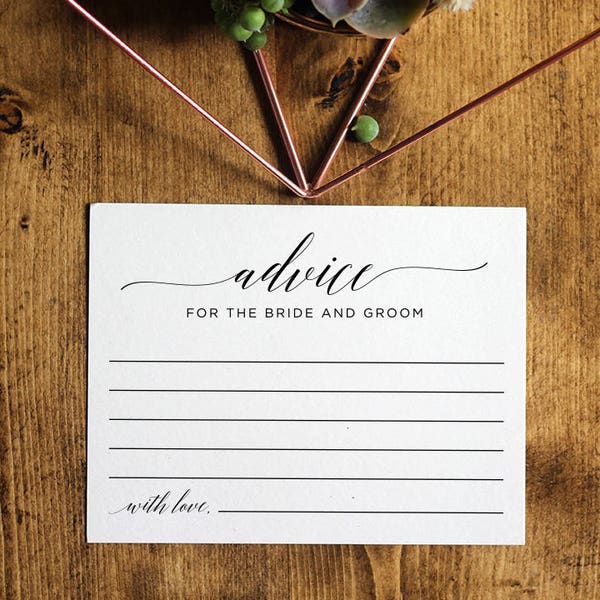 Wedding Advice Cards - Etsy