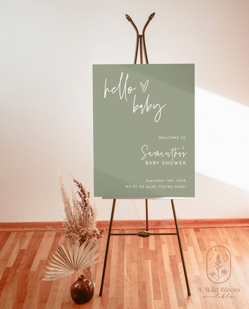 Baby Shower Welcome Sign Template Boy Baby Shower Welcome - Etsy