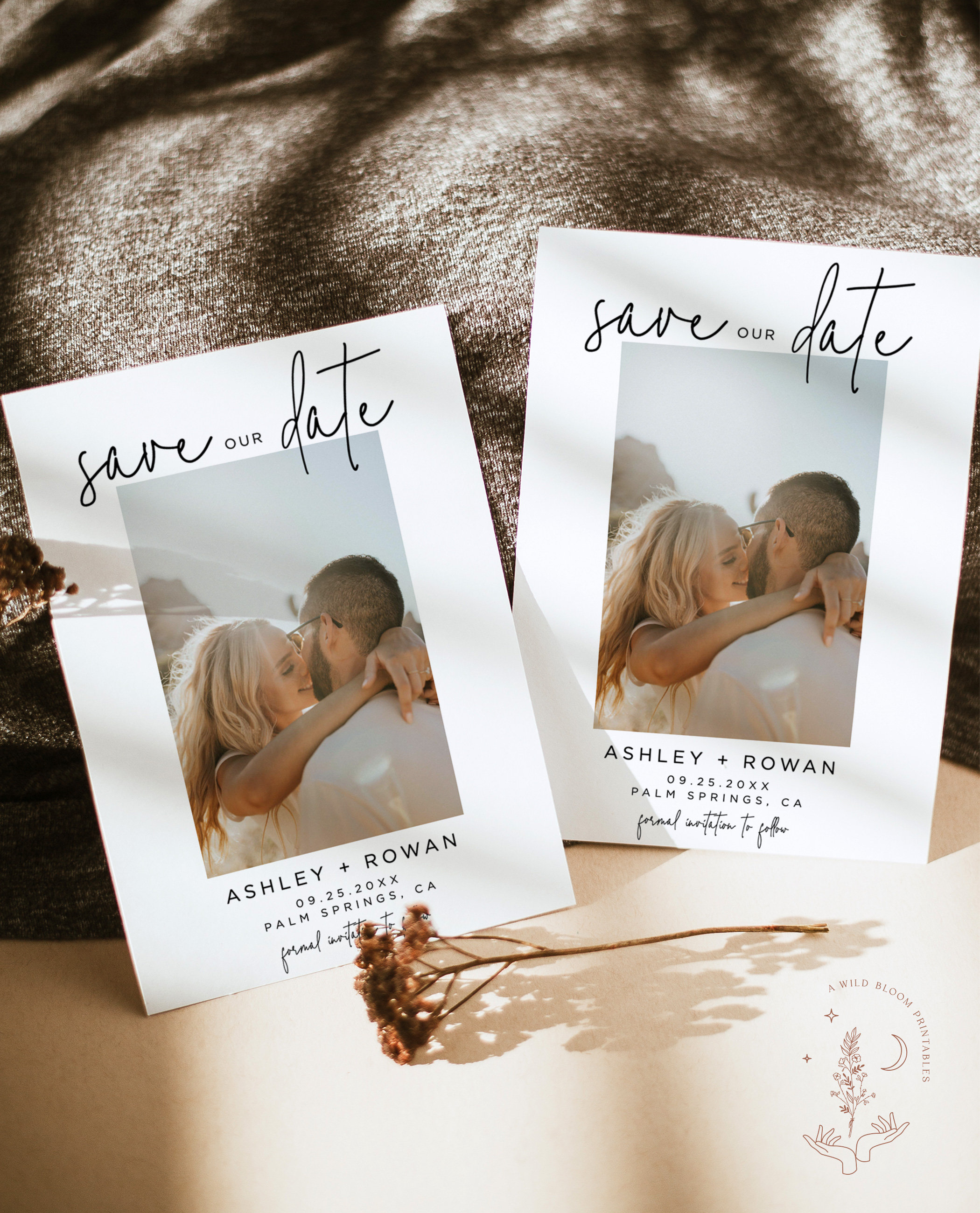 Editable Photo Save the Date Template Save the Date With | Etsy