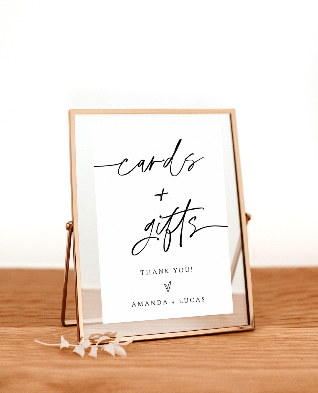 Cards and Gifts Sign Template, Modern Minimalist Wedding Sign, Wedding ...