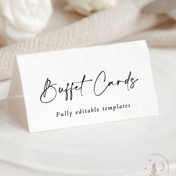 Food Buffet Cards - Etsy