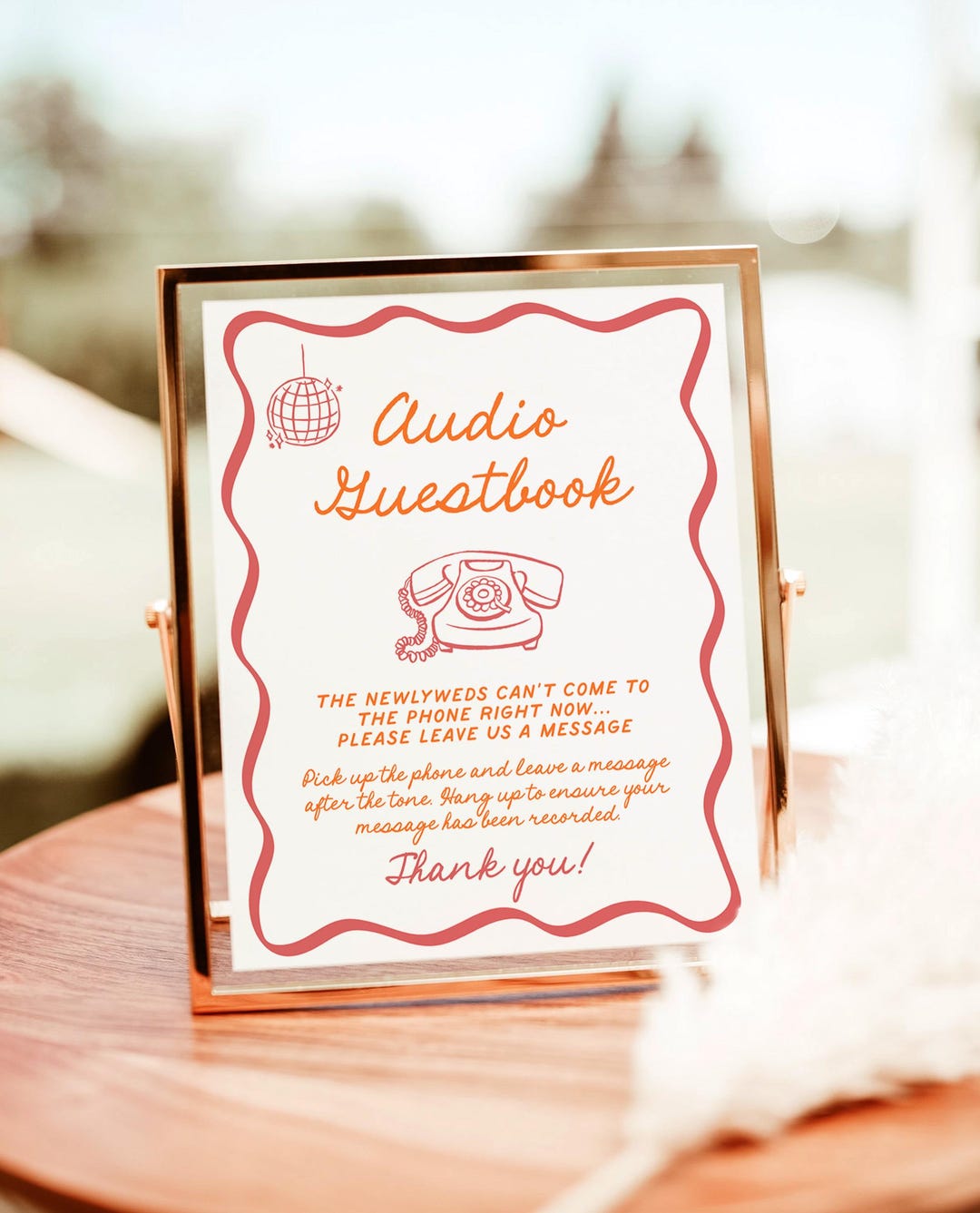 Audio Guestbook Sign, Modern Minimalist Wedding Sign, Phone Message ...