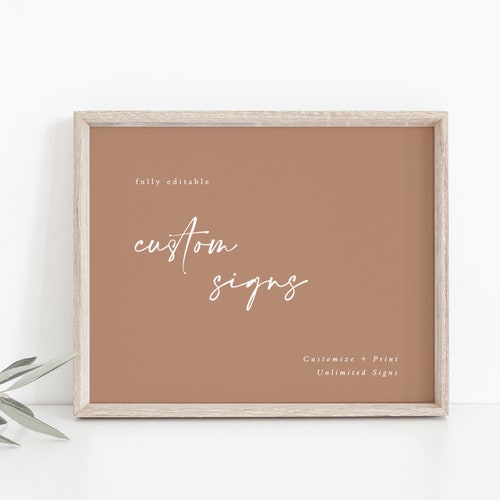Terracotta Wedding Signage Custom Sign Template Burnt - Etsy