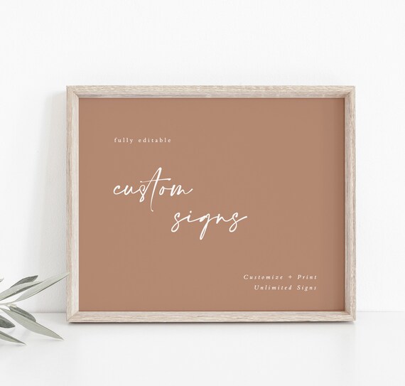 Desert Sand Custom Sign Template Terracotta Wedding Custom | Etsy