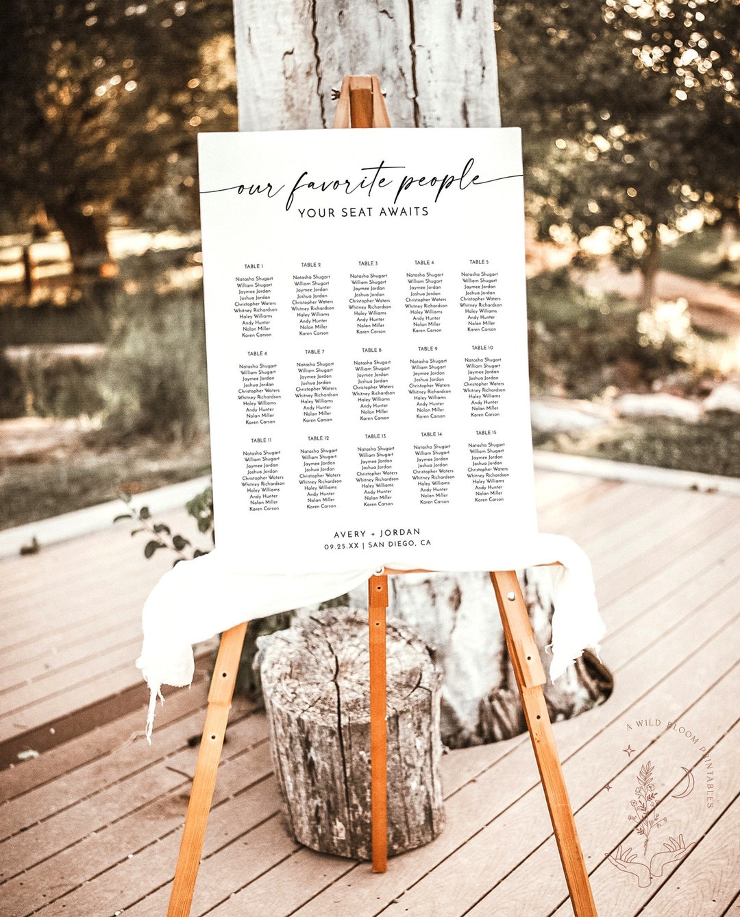 Modern Wedding Seating Chart, Minimalist Seating Chart, Boho Wedding ...