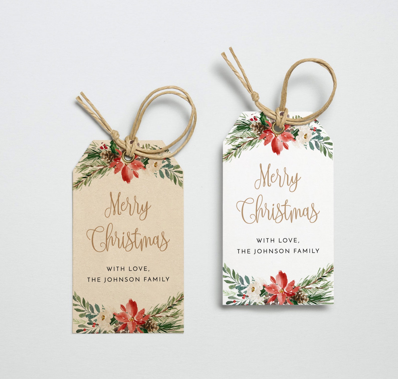 Winter Favor Tag Template Holiday Tags Christmas Baby - Etsy