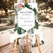 Tropical Wedding Welcome Sign Template Modern Tropical - Etsy