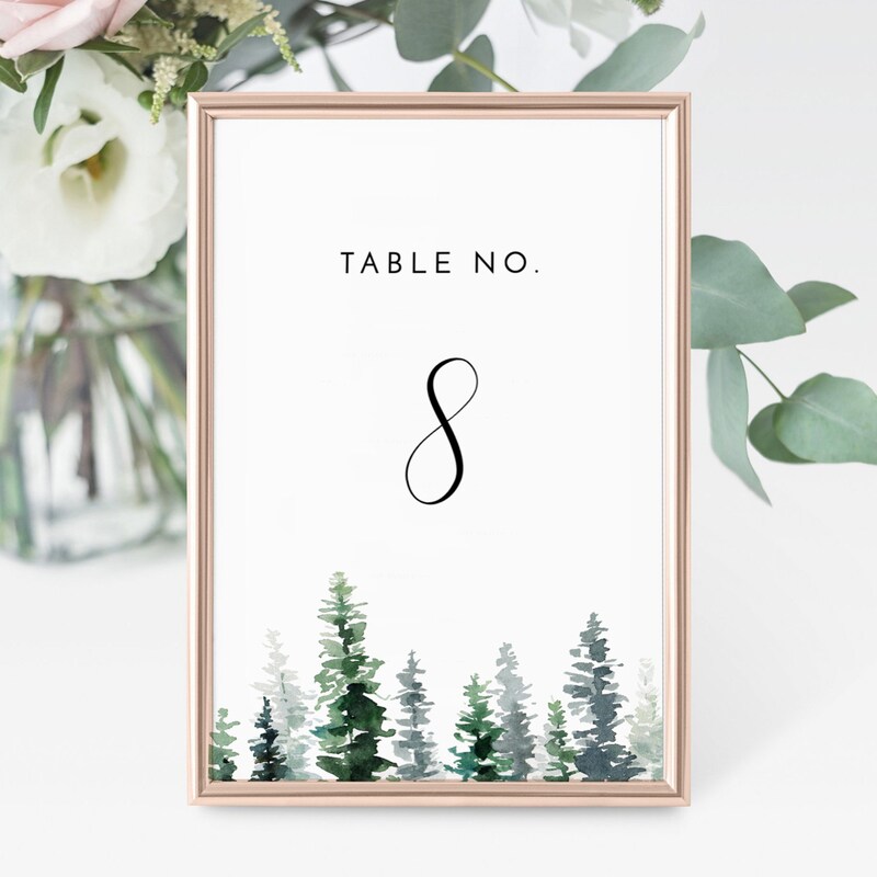 Mountain Table Numbers - Etsy