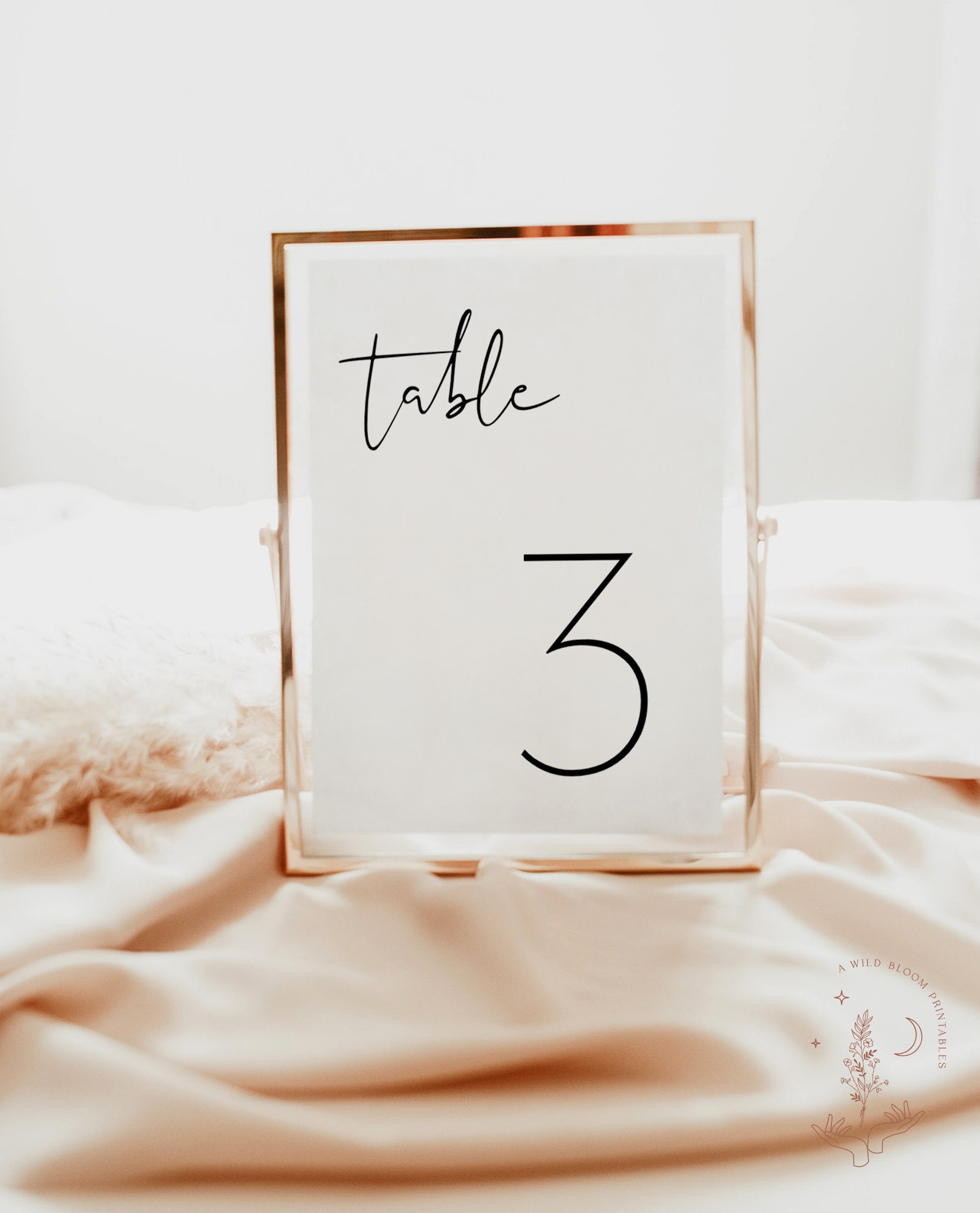 Minimalist Wedding Table Numbers, Modern Wedding Table Number, Editable ...