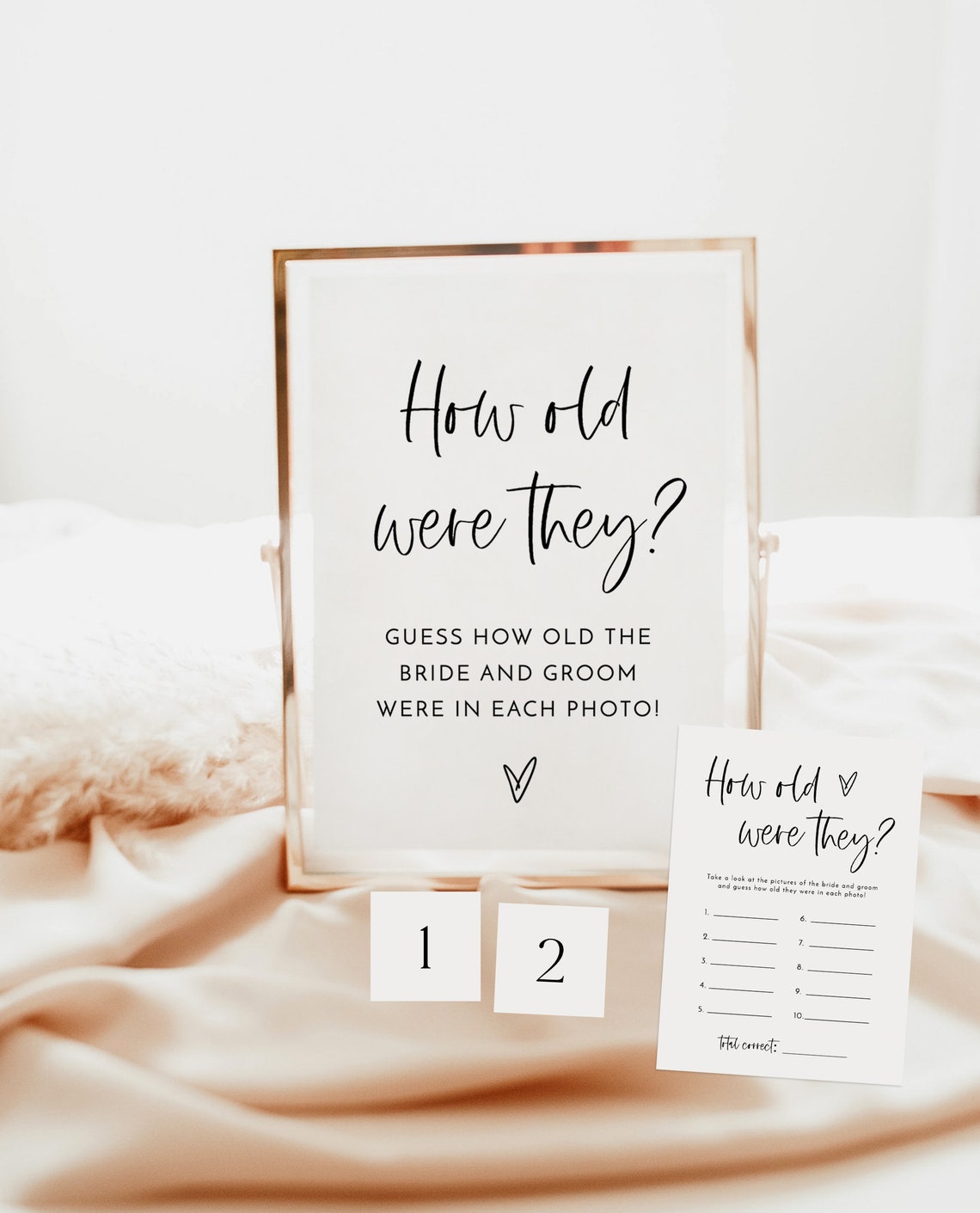 How Old Were the Bride and Groom Game Guess How Old Game - Etsy