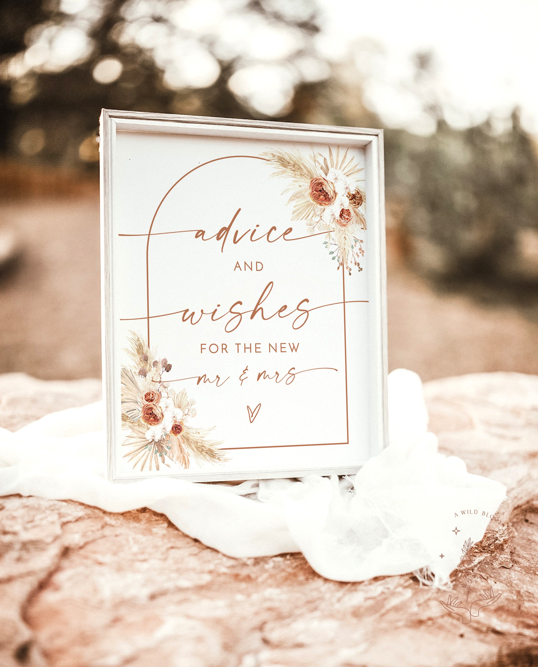Advice and Wishes Wedding Sign Boho Wedding Sign Advice - Etsy