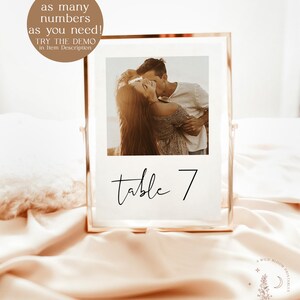 Photo Table Numbers, Wedding Photo Table Numbers, Picture Table Numbers ...