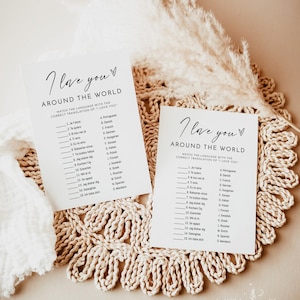 I Love You Around the World Game, I Love You Language Game, Modern ...