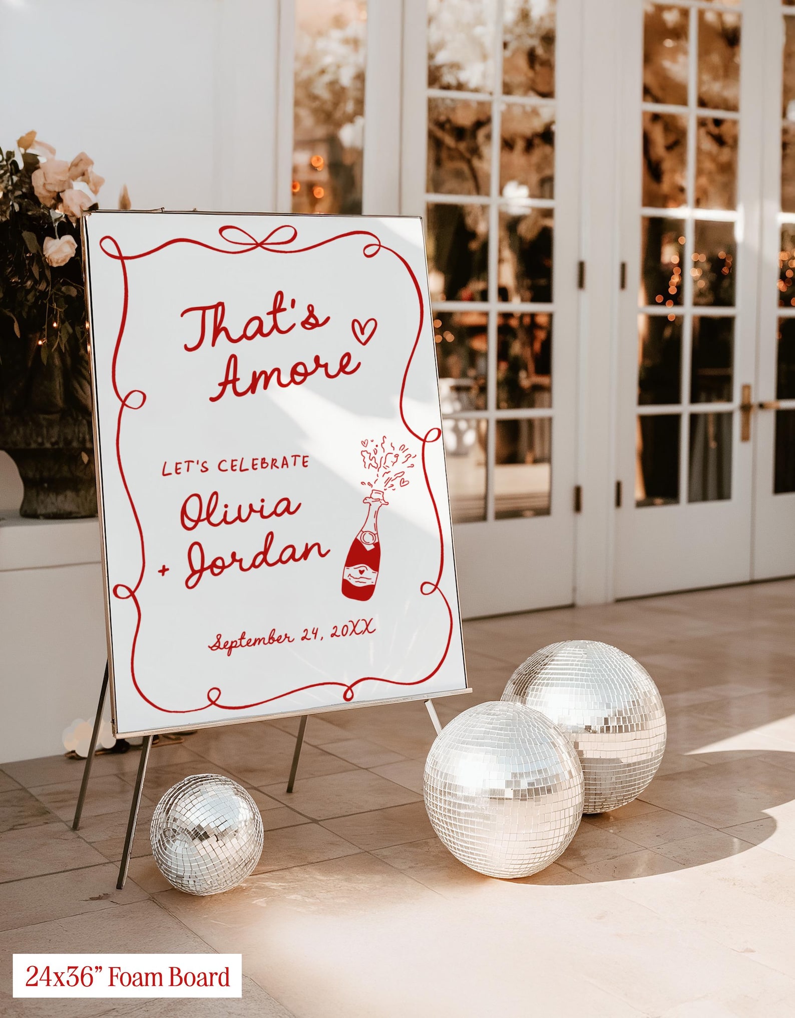 PRINTED + SHIPPED | That's Amore Wedding Welcome Sign | Modern Italian ...