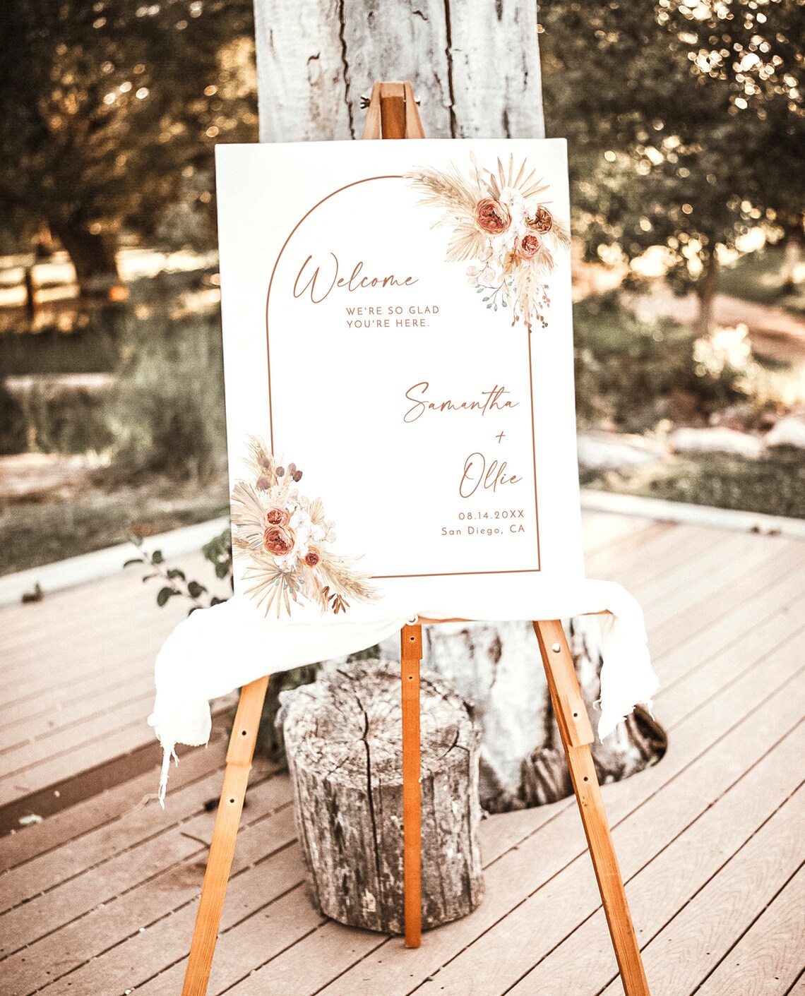 Boho Wedding Welcome Sign Template Terracotta Wedding - Etsy