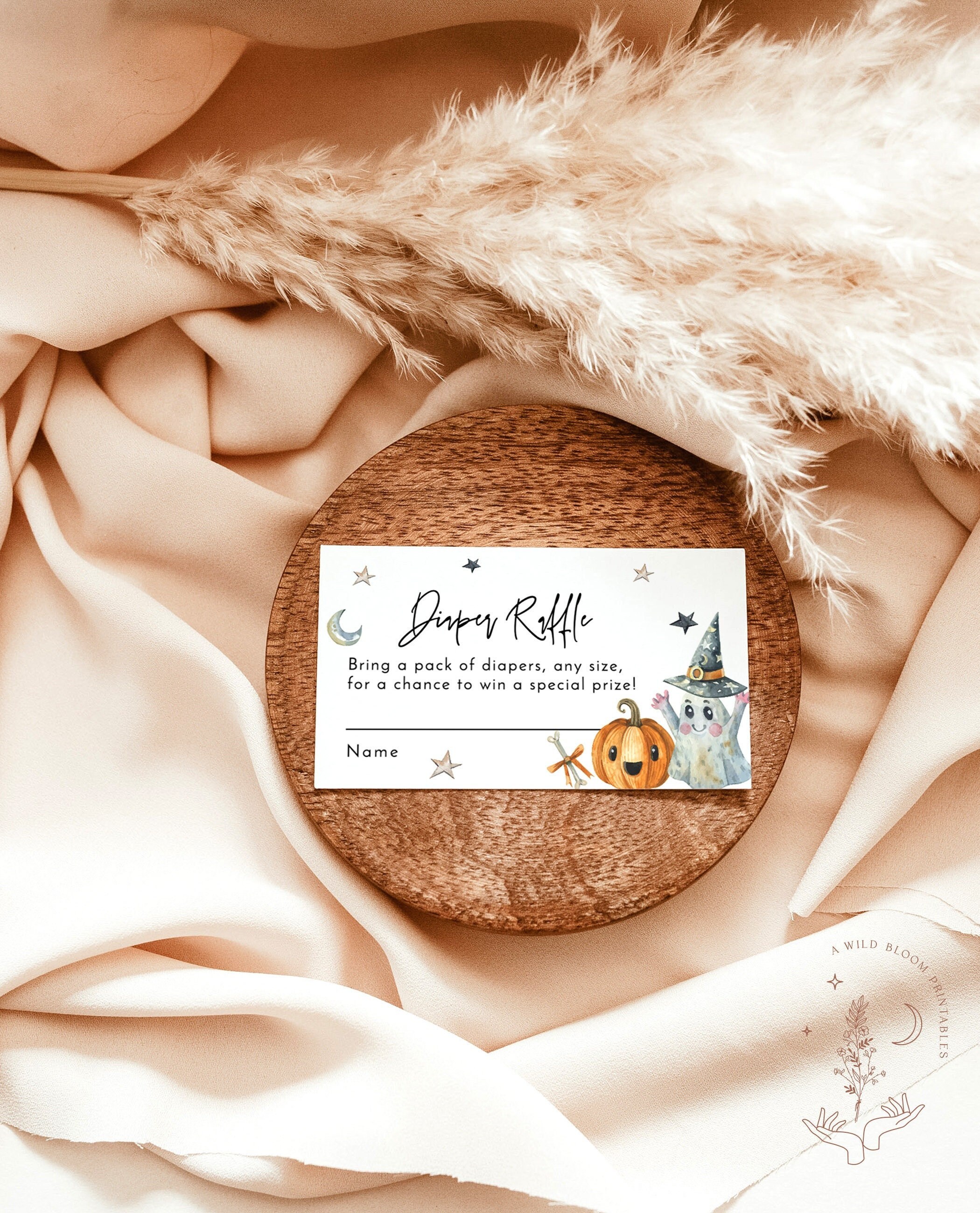 Halloween Diaper Raffle Card Little Pumpkin Diaper Raffle | Etsy