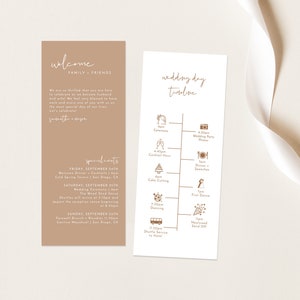 Modern Beige Wedding Timeline Template, Minimalist Events Timeline ...
