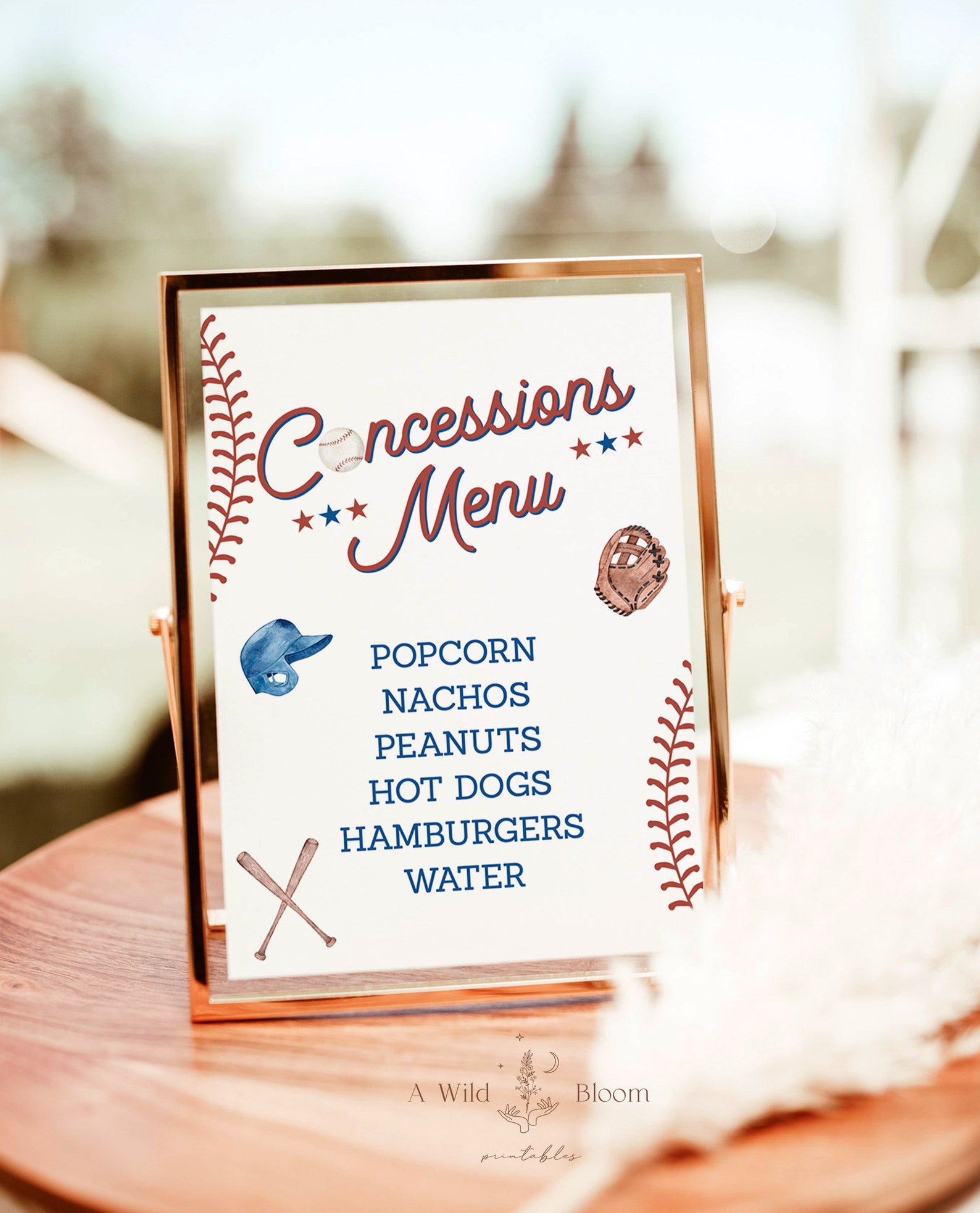 Baseball Baby Shower Sign, Concession Stand Menu, Birthday Party ...