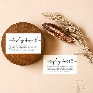 Minimalist Display Shower Card, Modern Display Shower Card, Boho Bridal ...