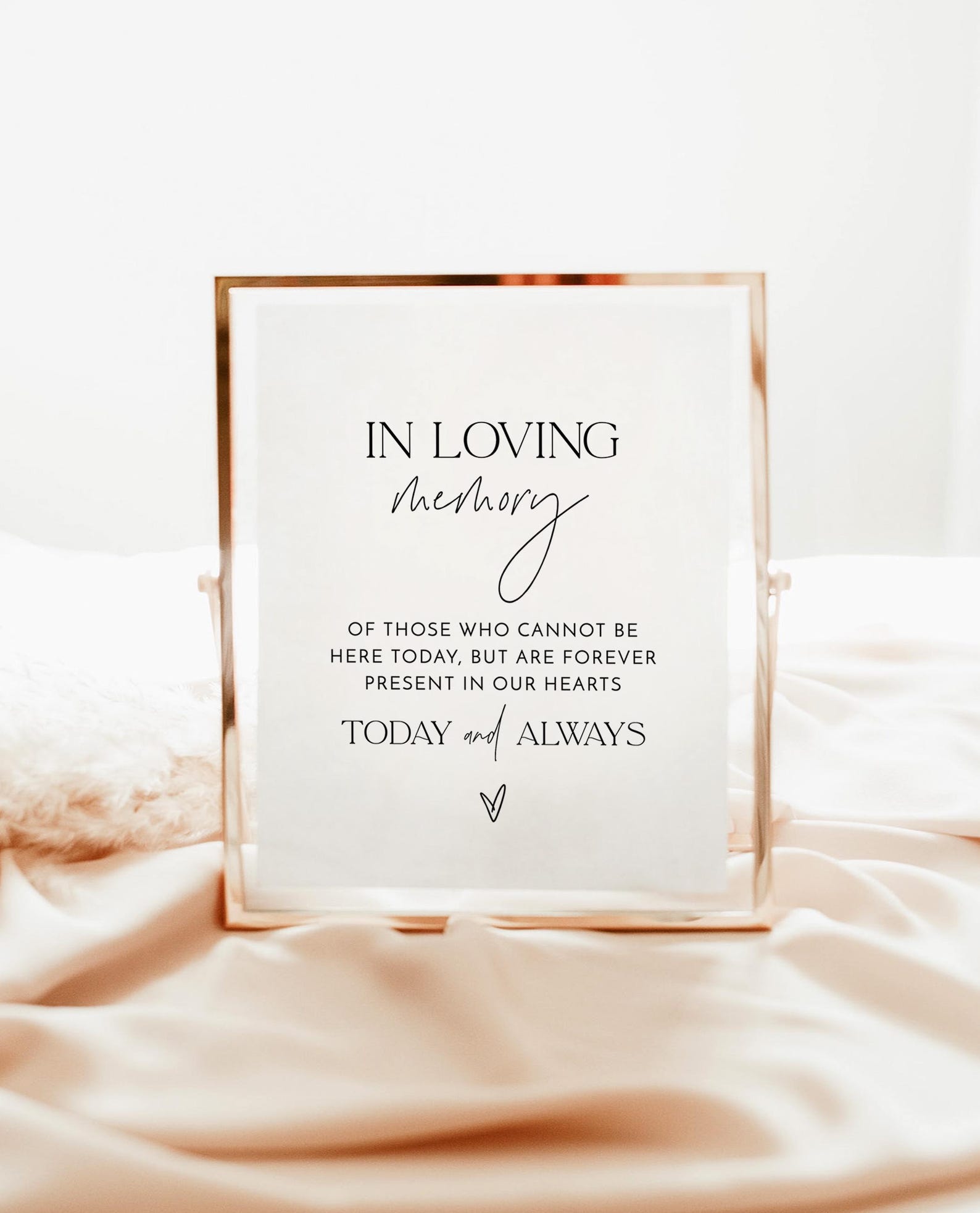 PRINTED + SHIPPED | in Loving Memory Wedding Sign | Modern Minimalist ...