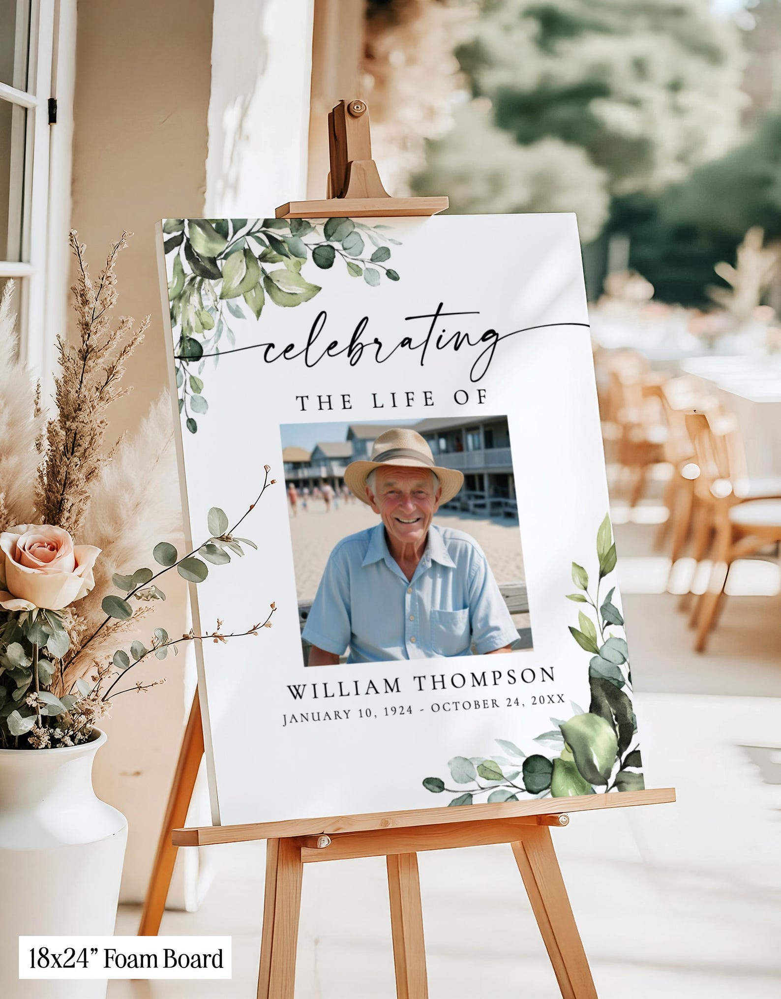 PRINTED + SHIPPED | Funeral Memorial Sign | Celebration of Life | in ...
