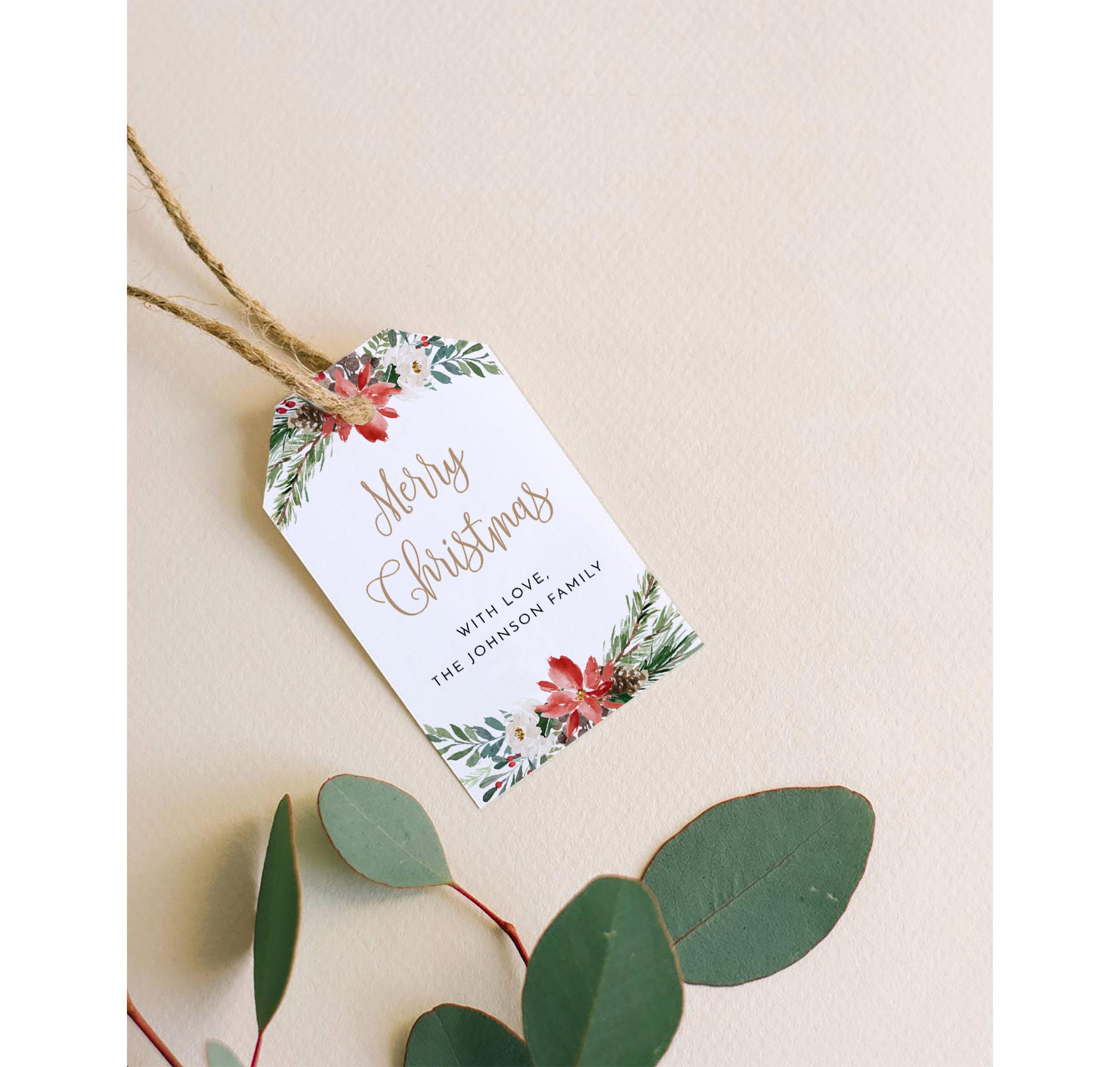 Winter Favor Tag Template Holiday Tags Christmas Baby - Etsy