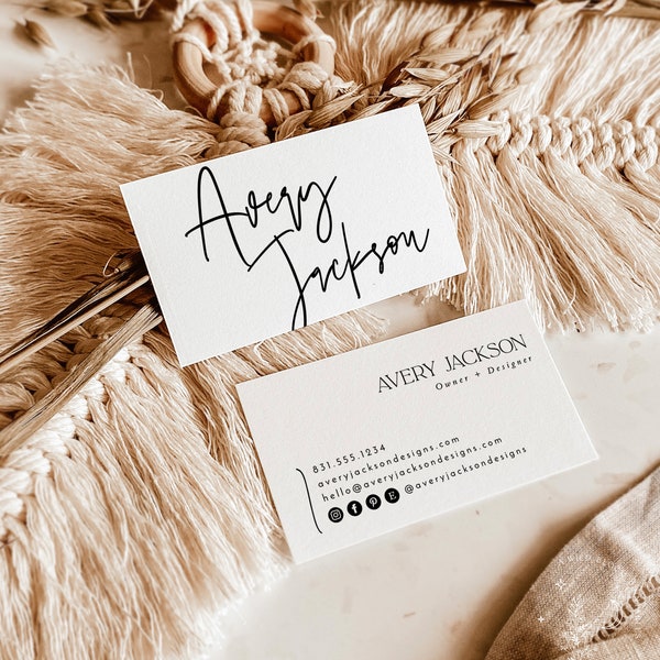 Contemporary Business Cards - Etsy