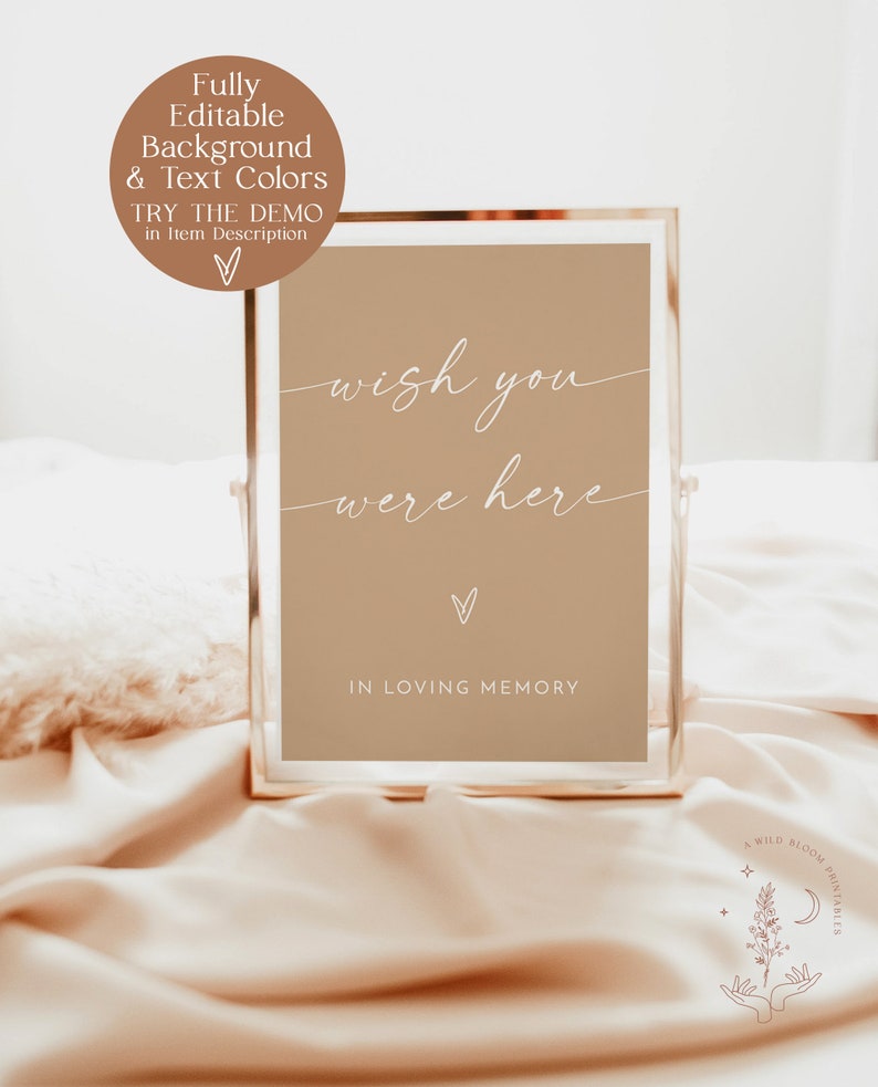 Wish You Were Here Sign in Loving Memory Sign Boho | Etsy