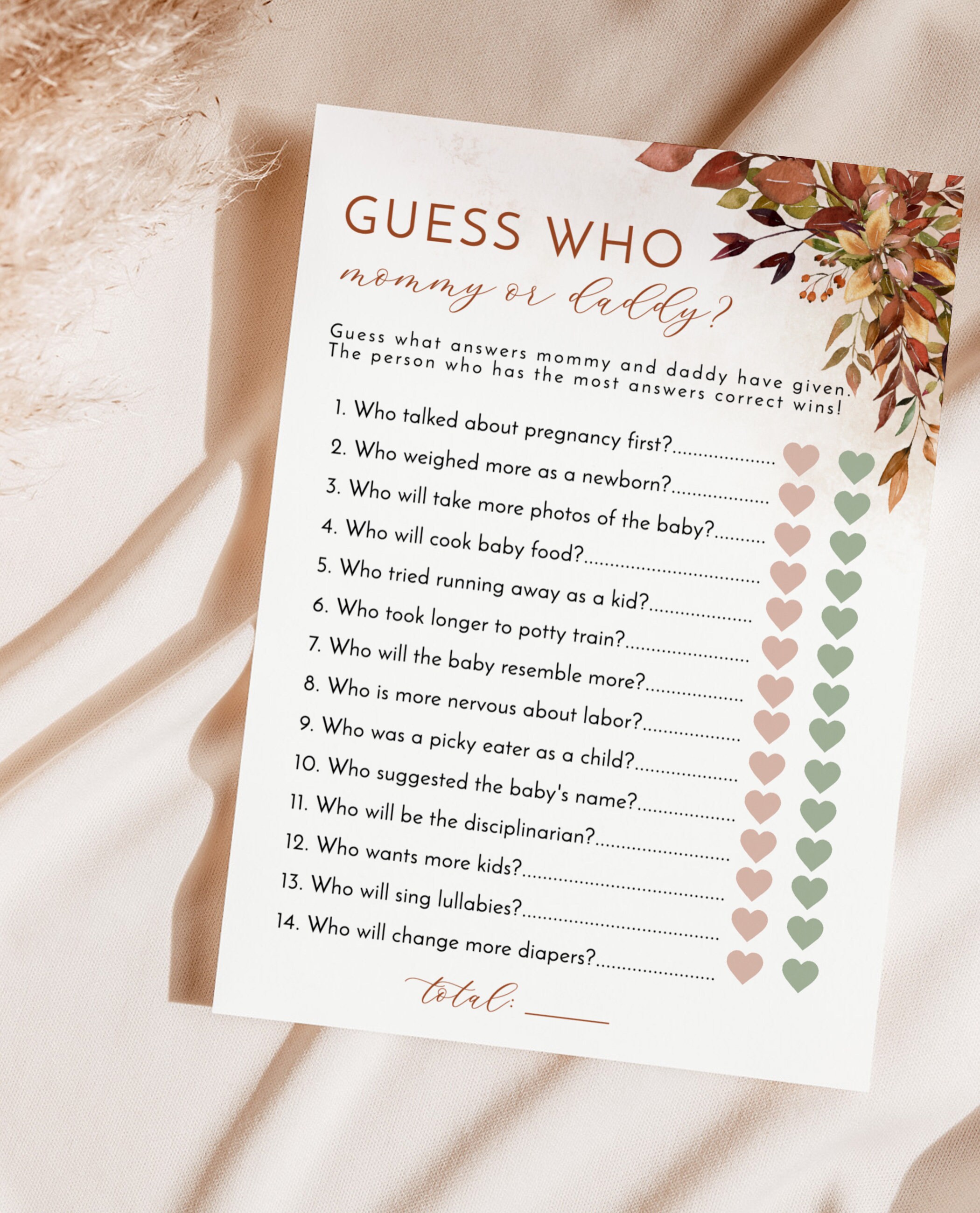 Fall Baby Shower Guess Who Game Gender Neutral Baby Shower - Etsy
