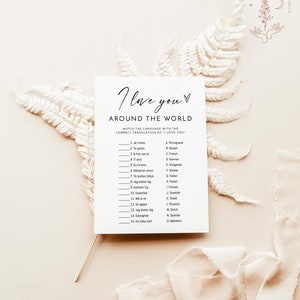 I Love You Around the World Game, I Love You Language Game, Modern ...