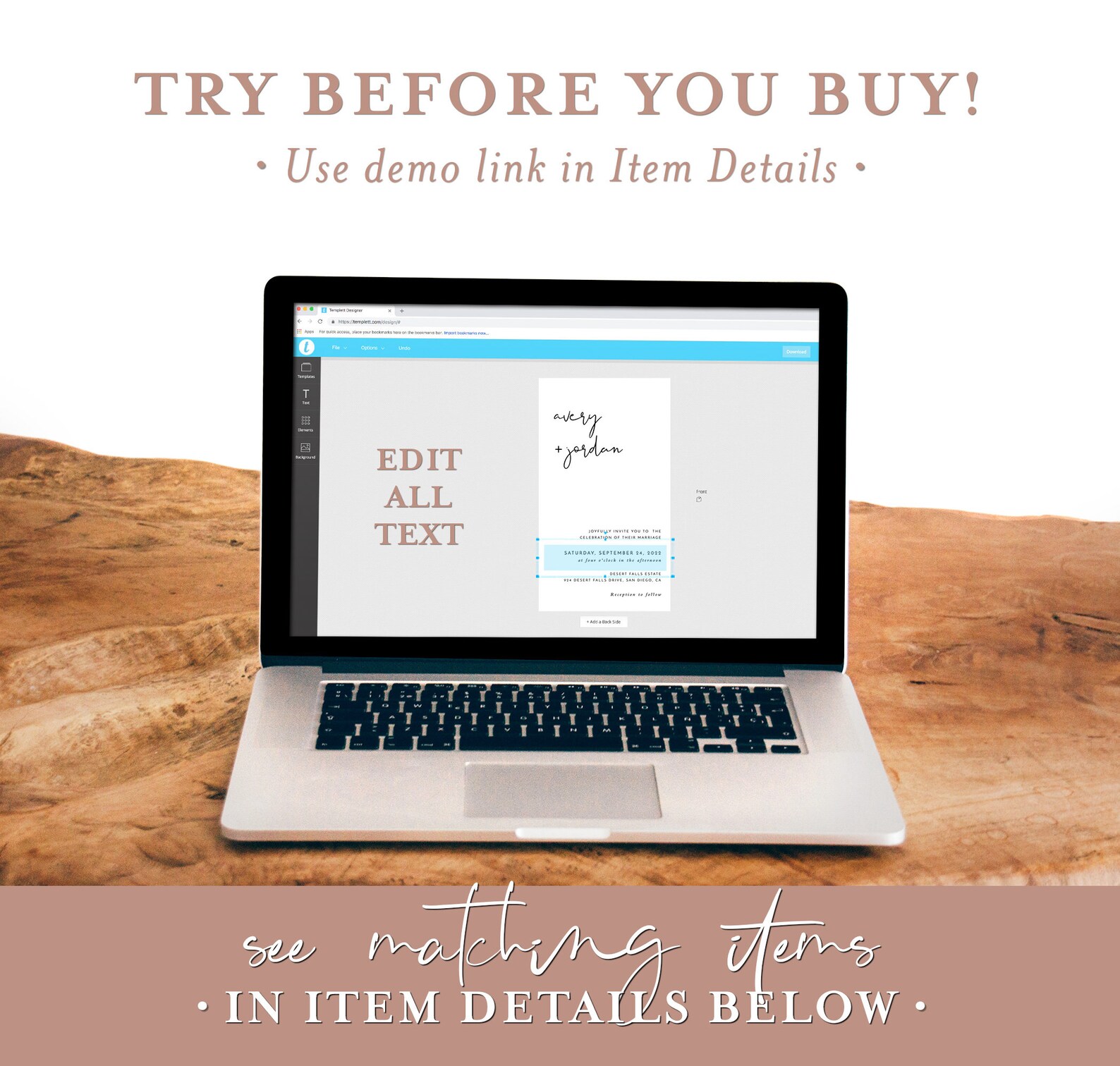 Minimalist Wedding Evite Template Modern Minimalist Wedding - Etsy