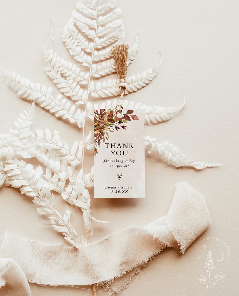 Fall Wedding Favor Tag Terracotta Favor Tag Rust Wedding - Etsy