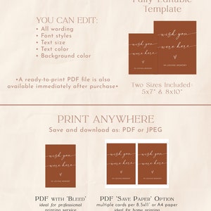 Wish You Were Here Sign, in Loving Memory Sign, Boho Terracotta Wedding ...