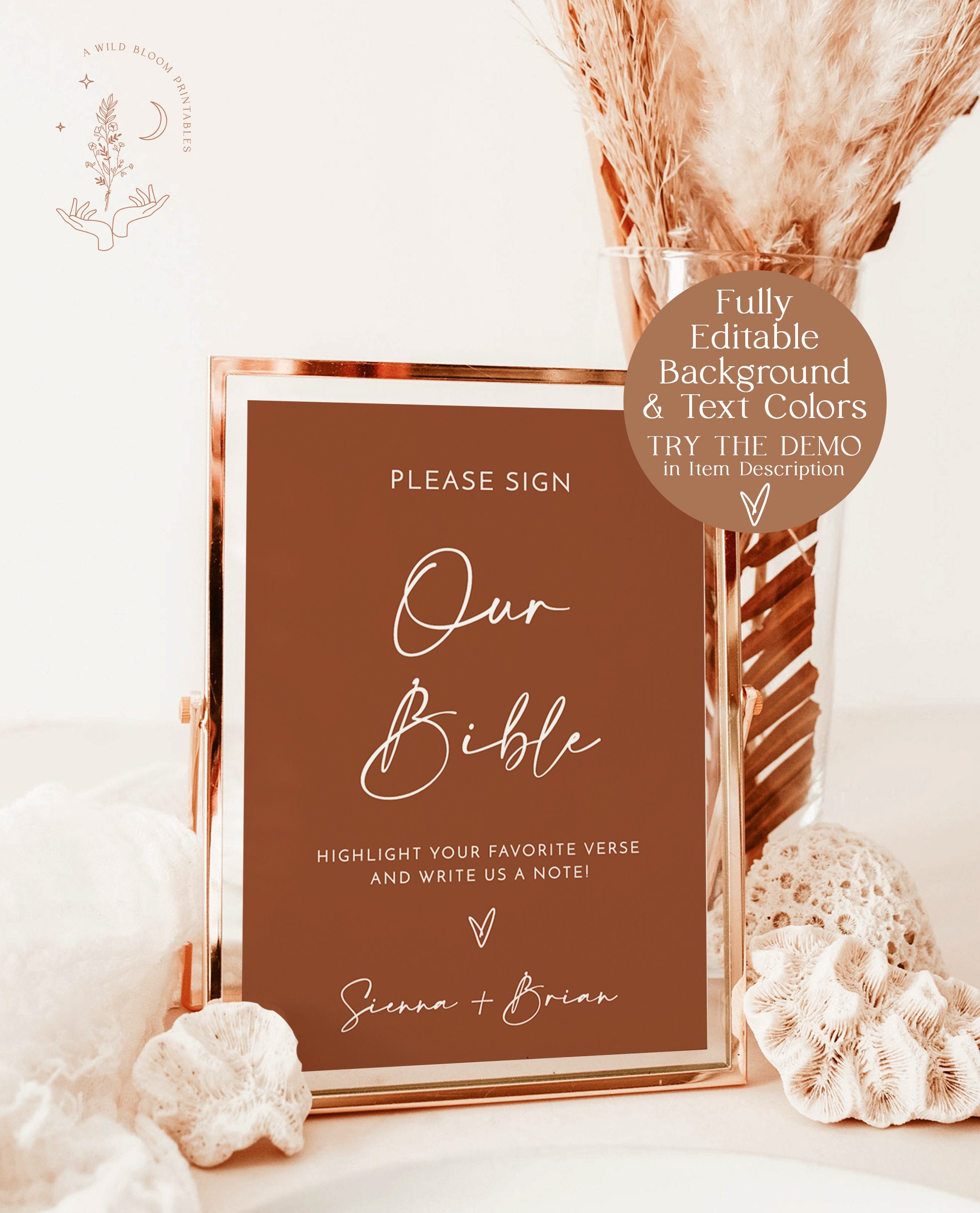 Modern Sign Our Bible Sign Please Sign Bible Guestbook Sign - Etsy