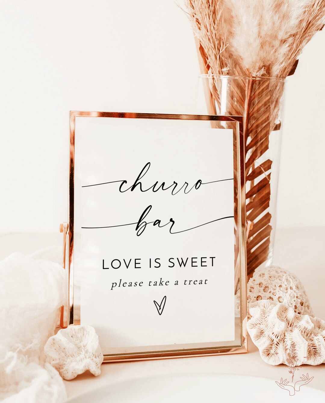 Churro Bar Sign Template, Modern Minimalist Wedding Shower Sign, Churro ...