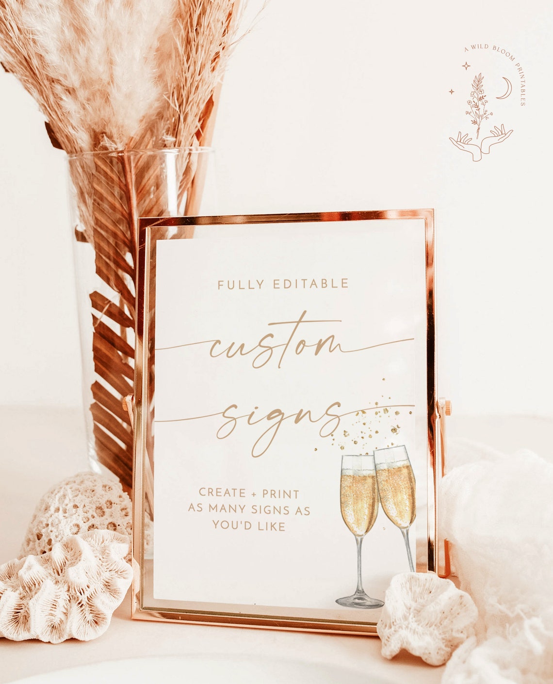 Brunch and Bubbly Custom Signage Template Customizable | Etsy