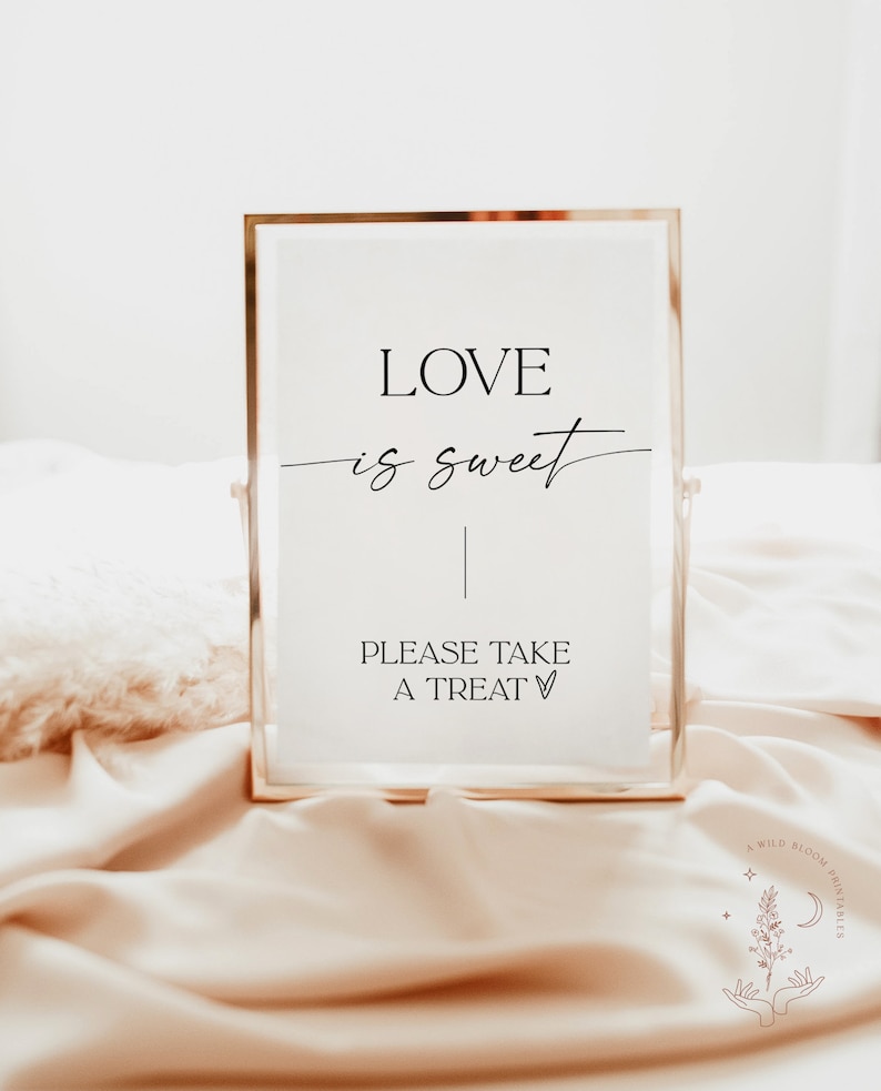 Love is Sweet Please Take A Treat Sign Printable Dessert - Etsy